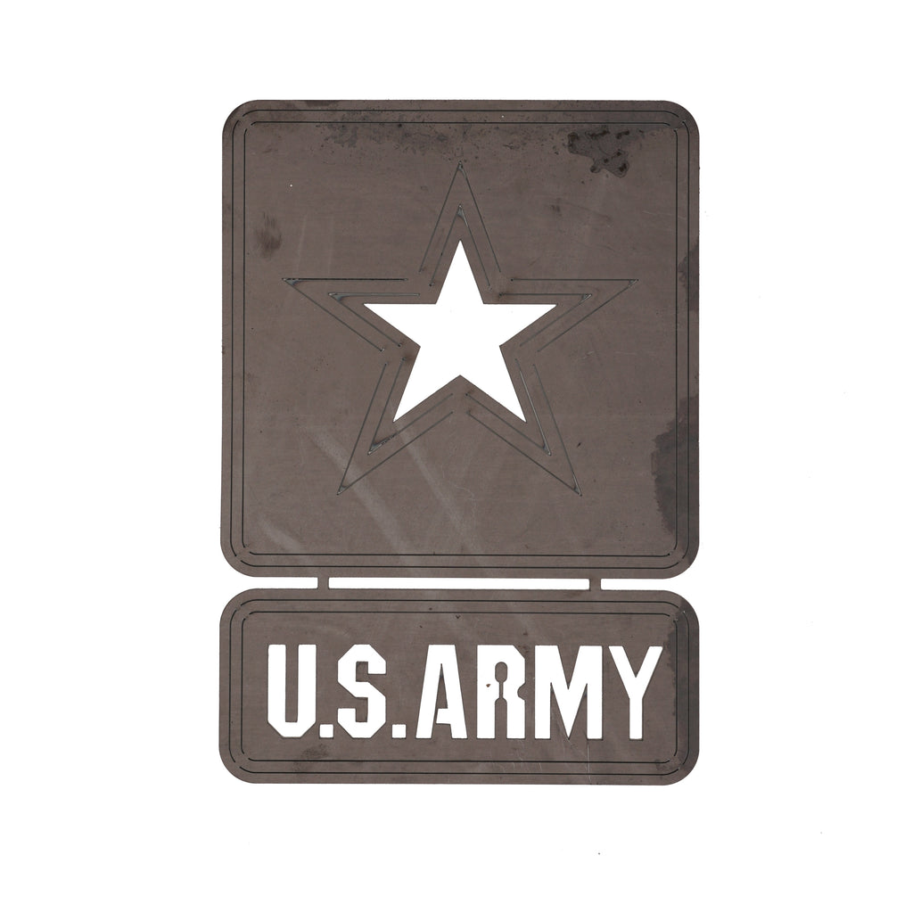 Army Steel Emblem – 12" x 12" CNC Laser‑Cut Steel Wall Art & Stencil ...